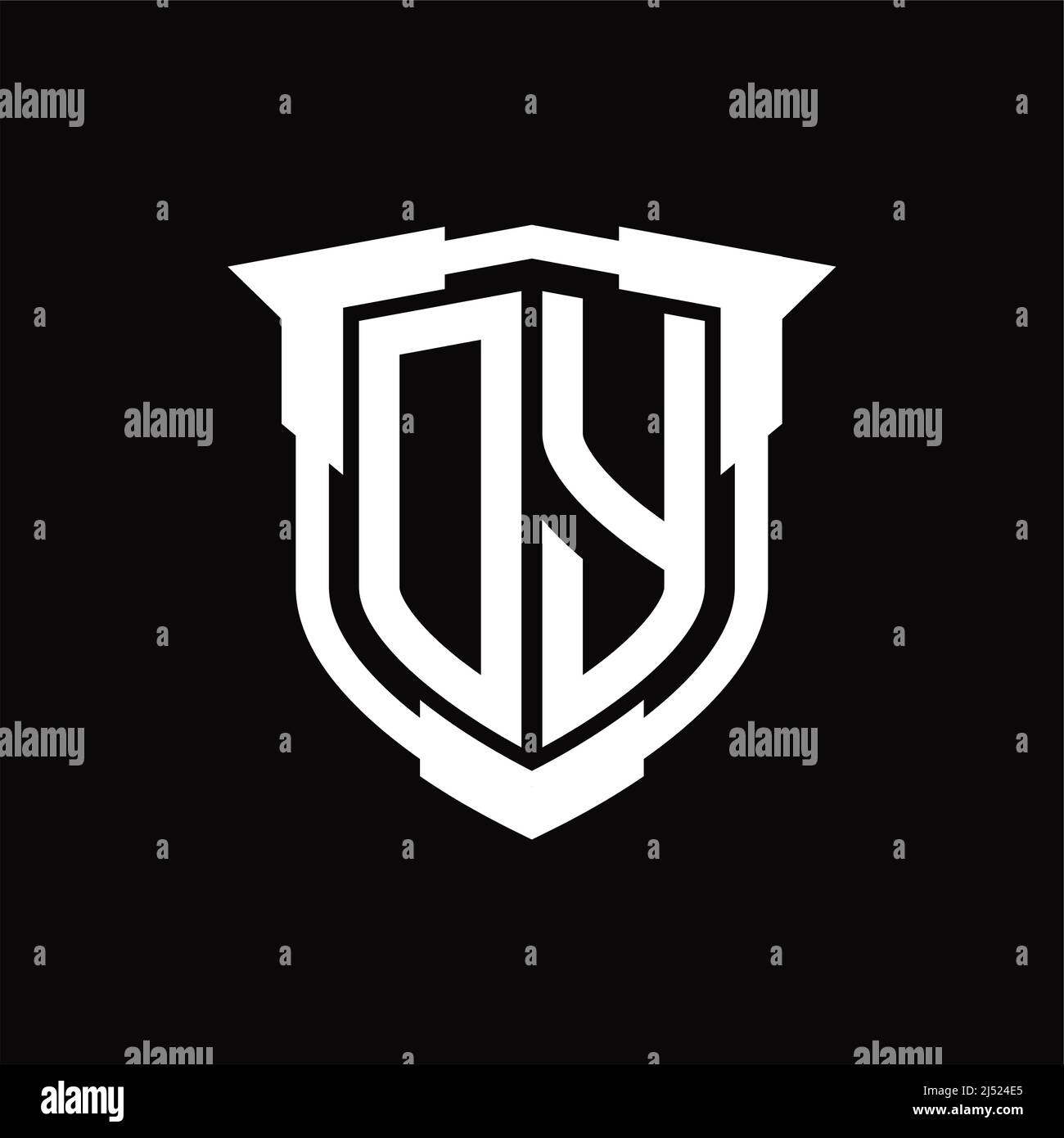 DY Logo monogram letter with shield shape design template Stock Vector Image & Art - Alamy