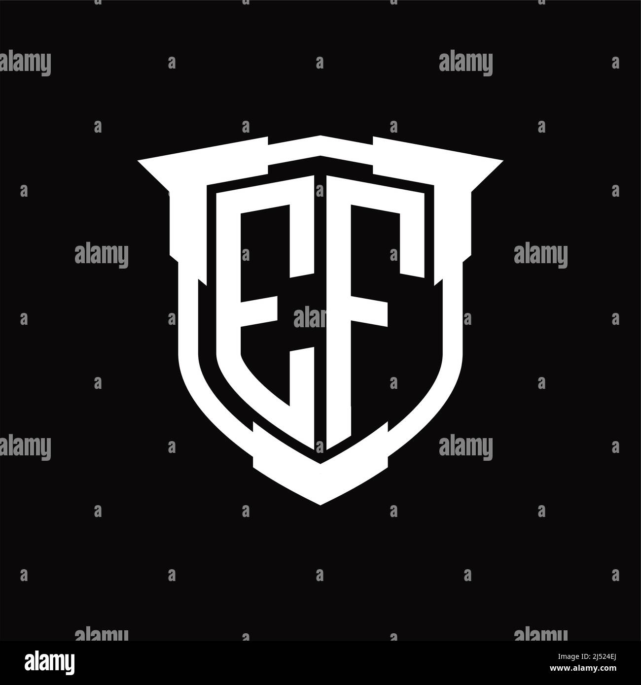 EF Logo monogram letter with shield shape design template Stock Vector Image & Art - Alamy