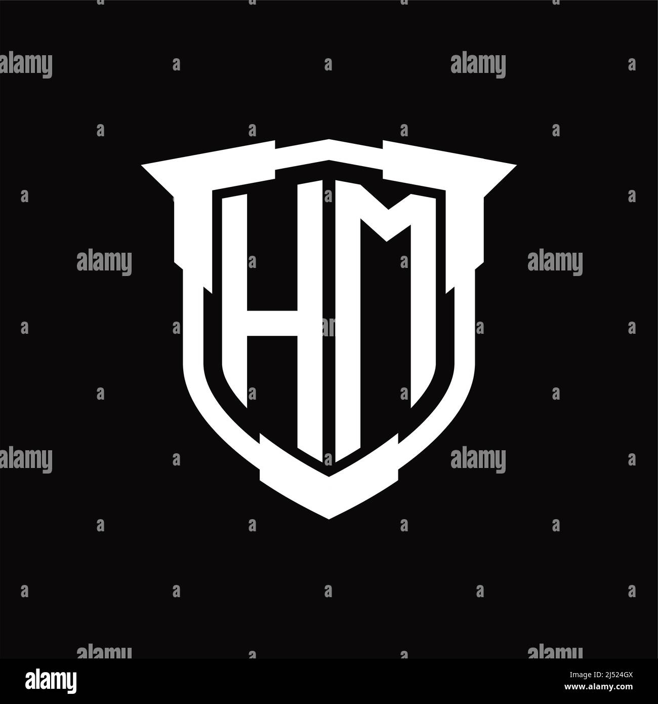 HM Logo monogram letter with shield shape design template Stock Vector ... HM Logo monogram letter with shield shape design template Stock Vector ...