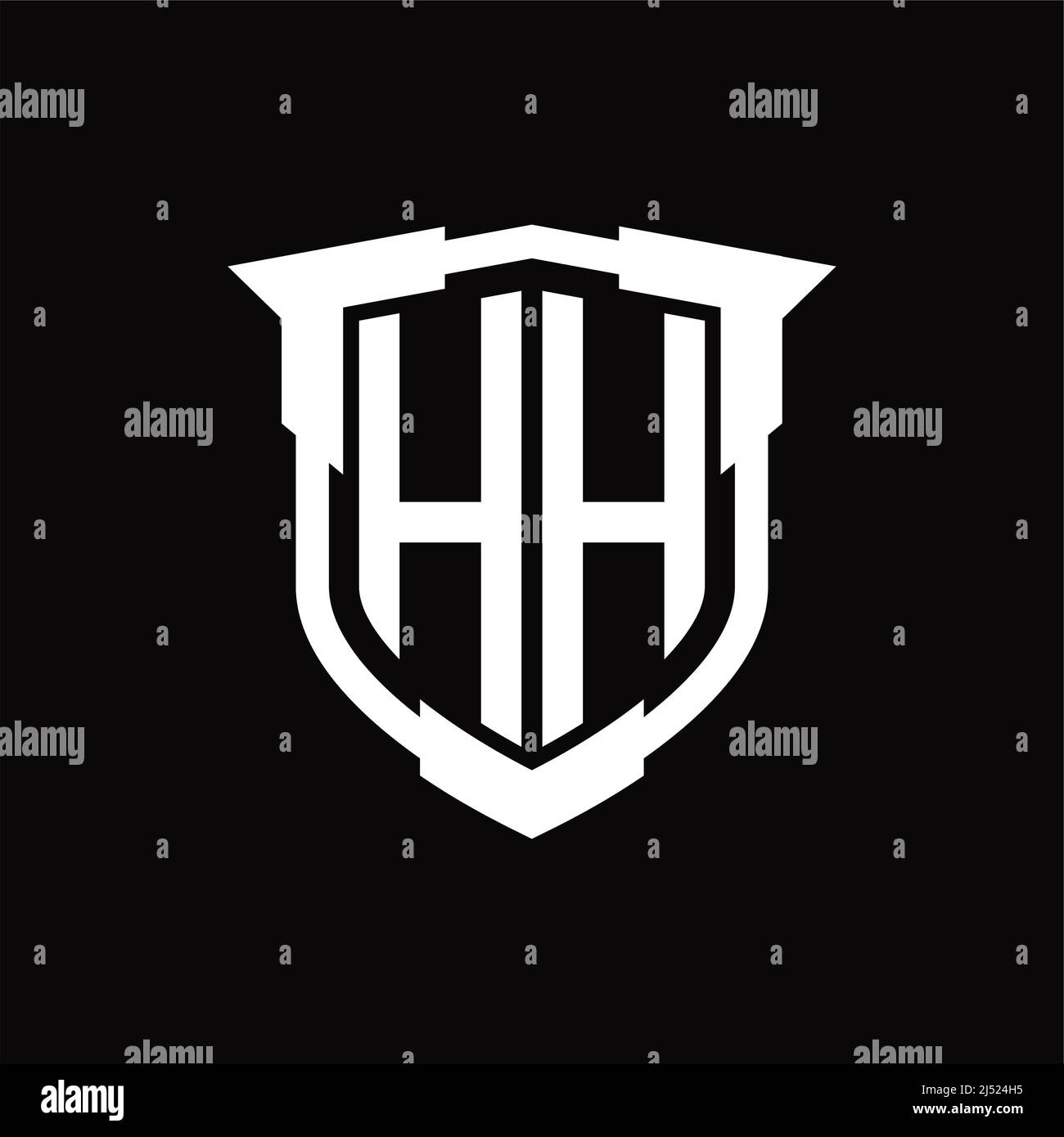 HH Logo monogram letter with shield shape design template Stock Vector ... HH Logo monogram letter with shield shape design template Stock Vector ...