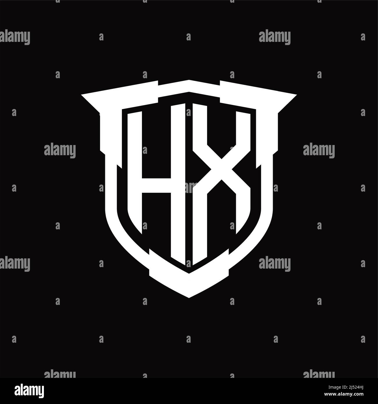 Letter hx vector vectors hi-res stock photography and images - Alamy