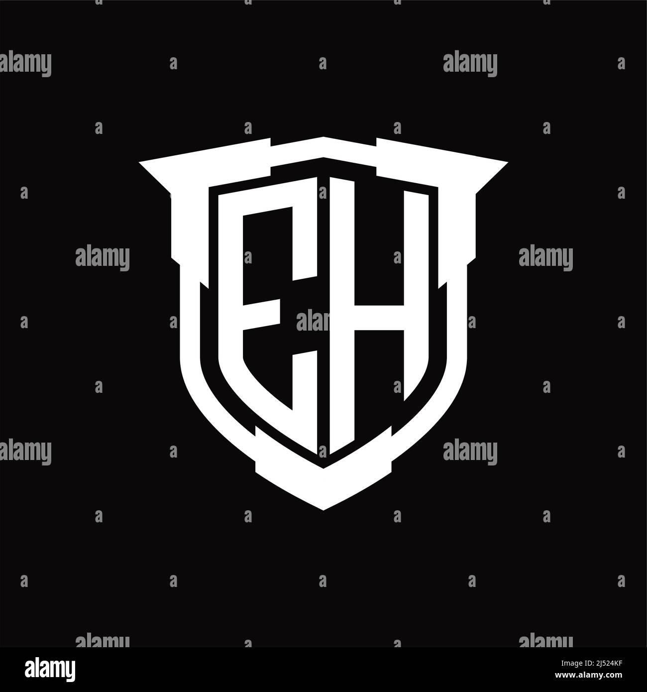 EH Logo monogram letter with shield shape design template Stock Vector Image & Art - Alamy