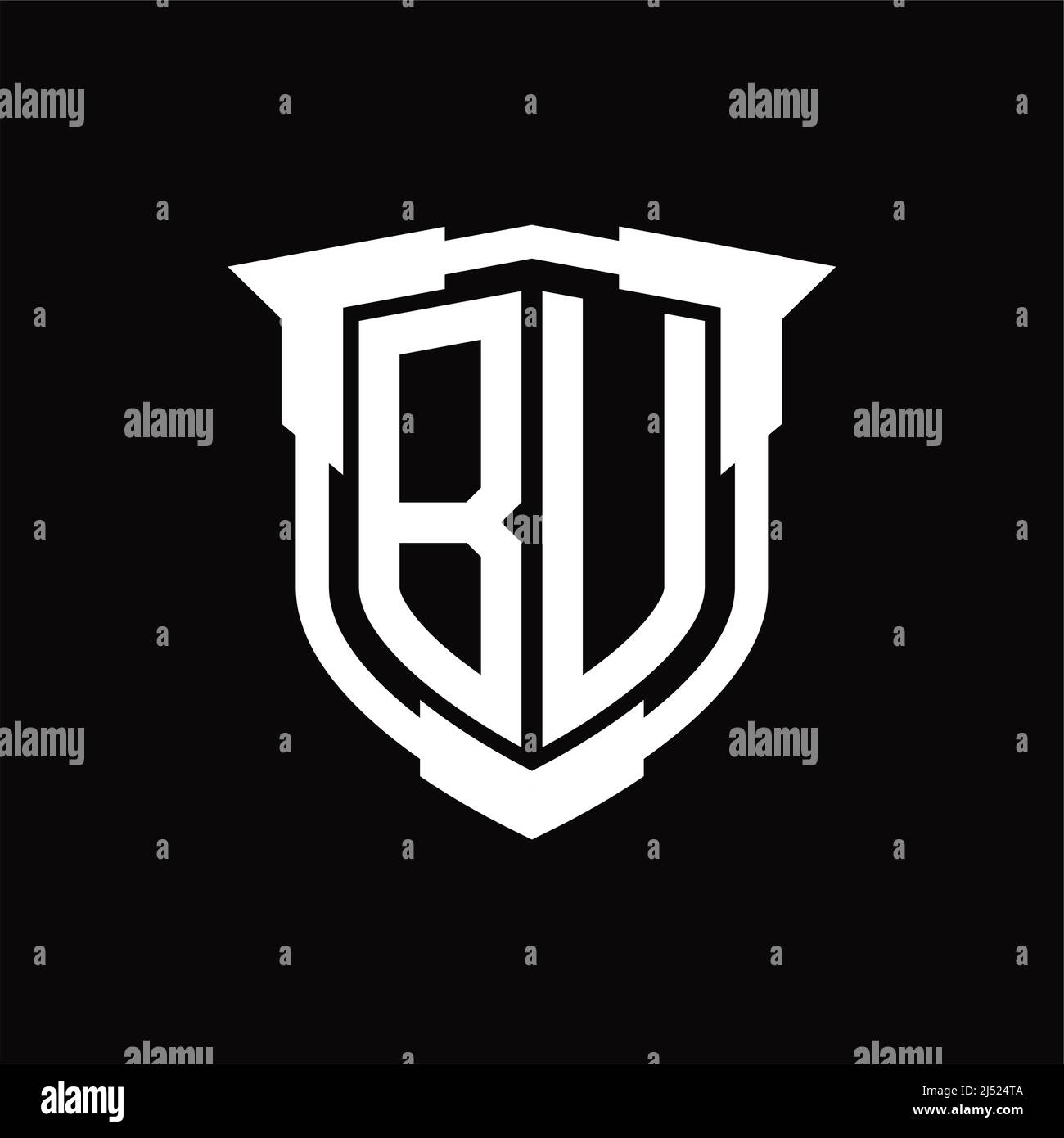 Letter bu vector vectors hi-res stock photography and images - Alamy