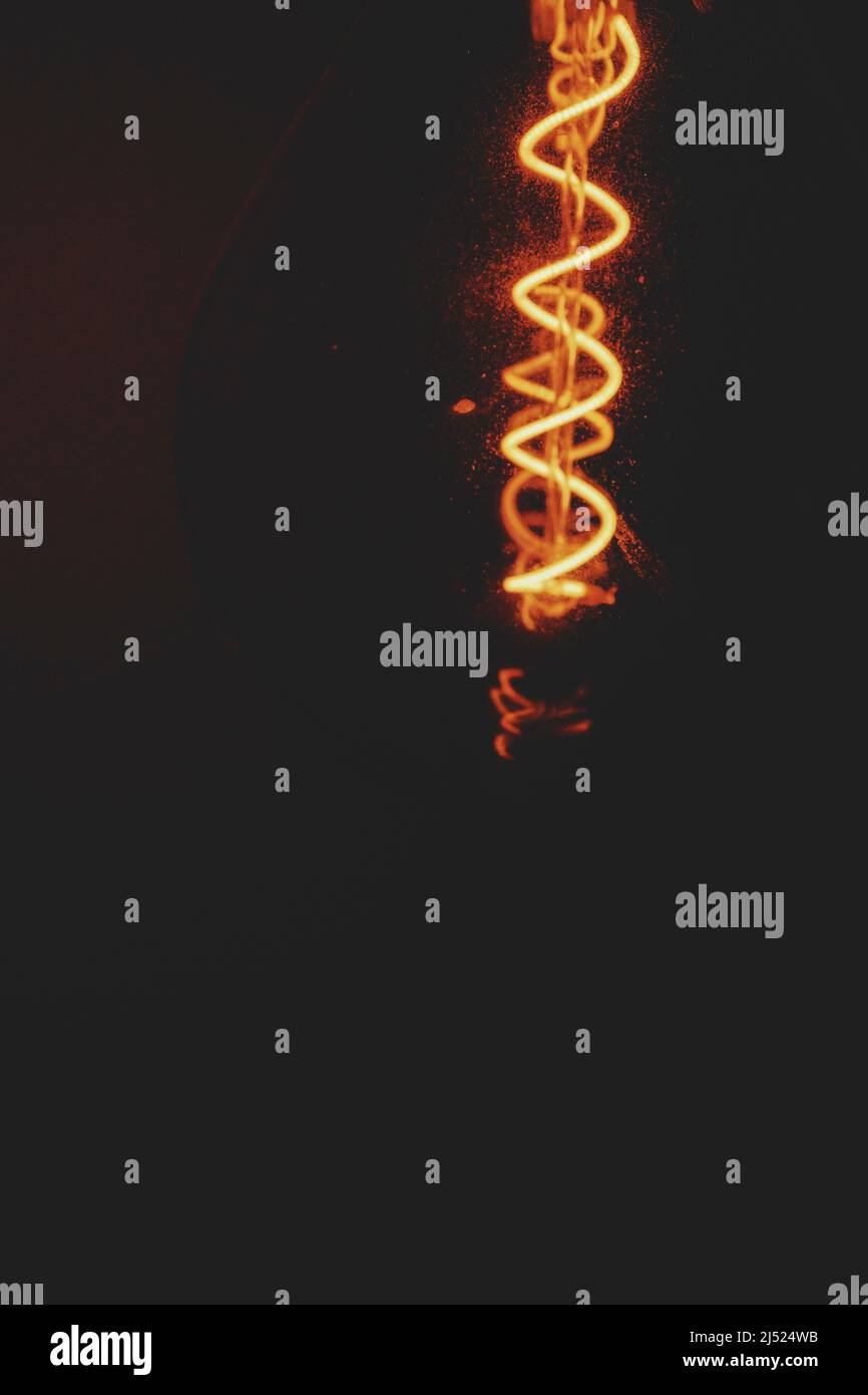 Chaotic shapes of a led light filament Stock Photo - Alamy