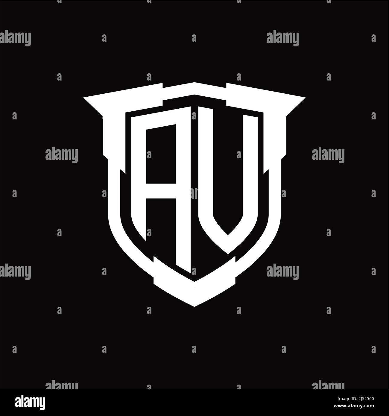 AV Logo monogram letter with shield shape design template Stock Vector Image & Art - Alamy