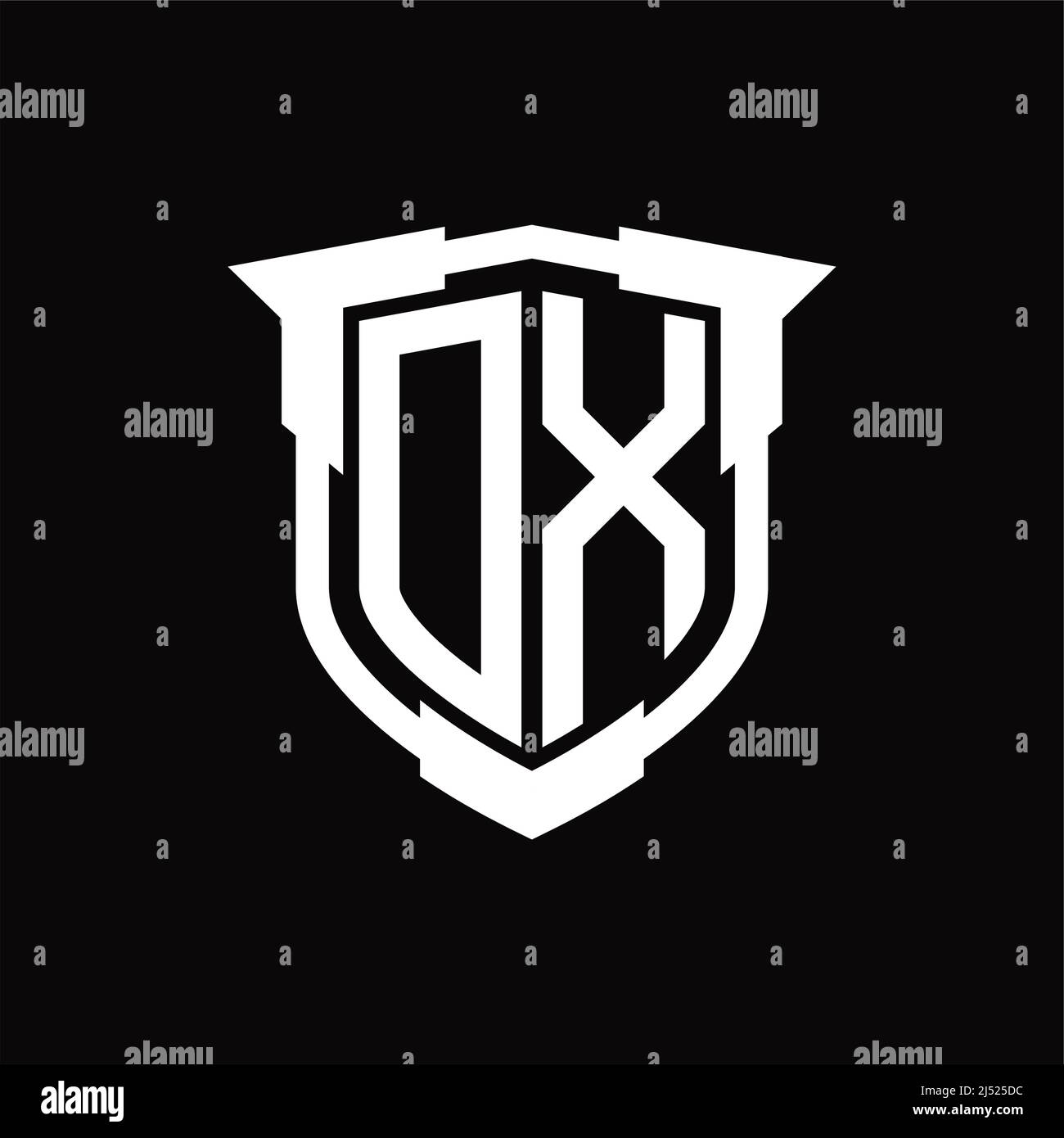 DX Logo monogram letter with shield shape design template Stock Vector Image & Art - Alamy