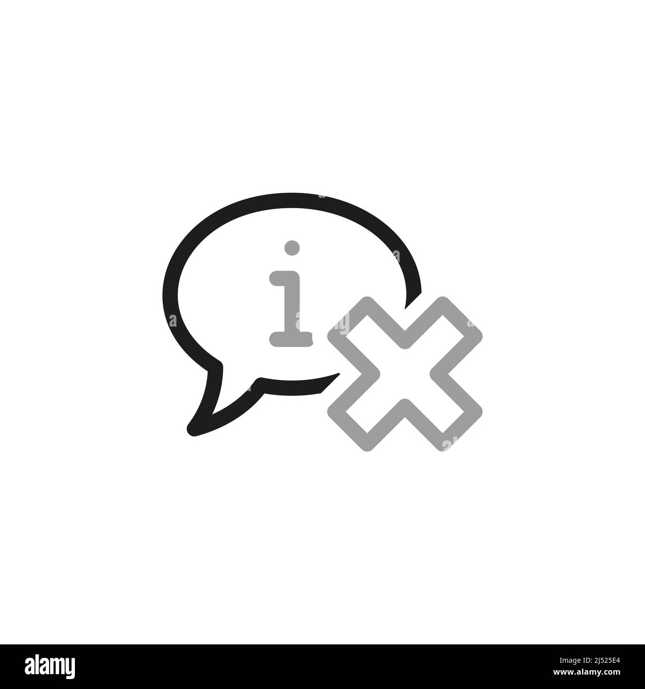 Simple Fake News Related Vector Line Icon. Contains Wrong Information ...