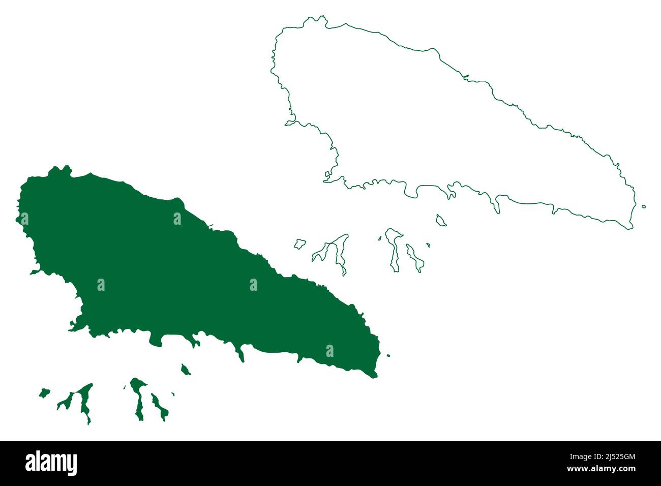 Moheli island (Union of the Comoros, Comoro Islands) map vector ...