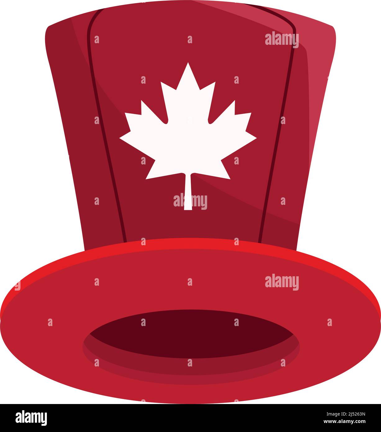 red tophat with maple leaf Stock Vector Image & Art - Alamy