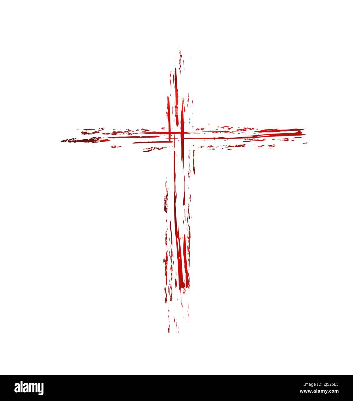 Bloody cross. Cross made of drops of paint. Vector illustration Stock Vector Image & Art - Alamy