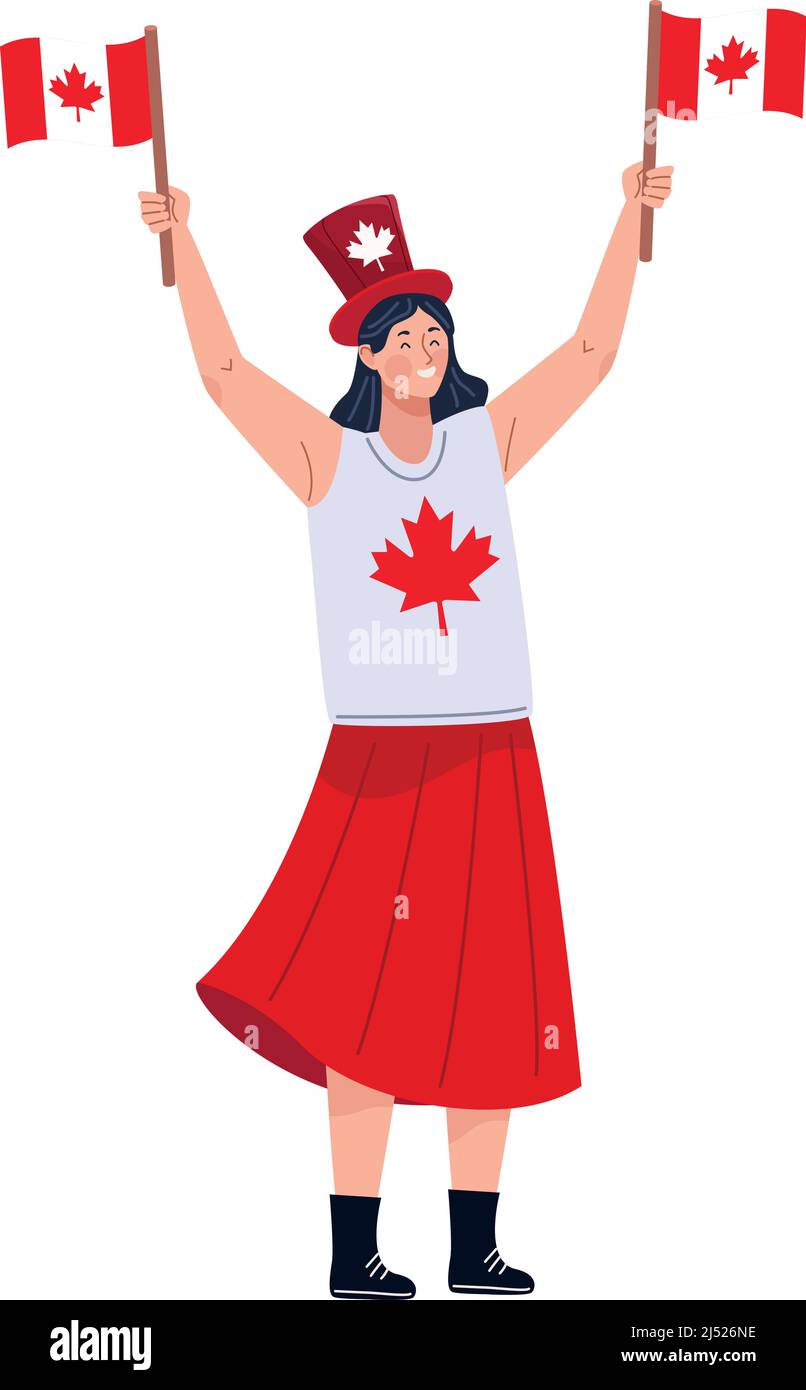 canadian woman celebrating Stock Vector Image & Art - Alamy
