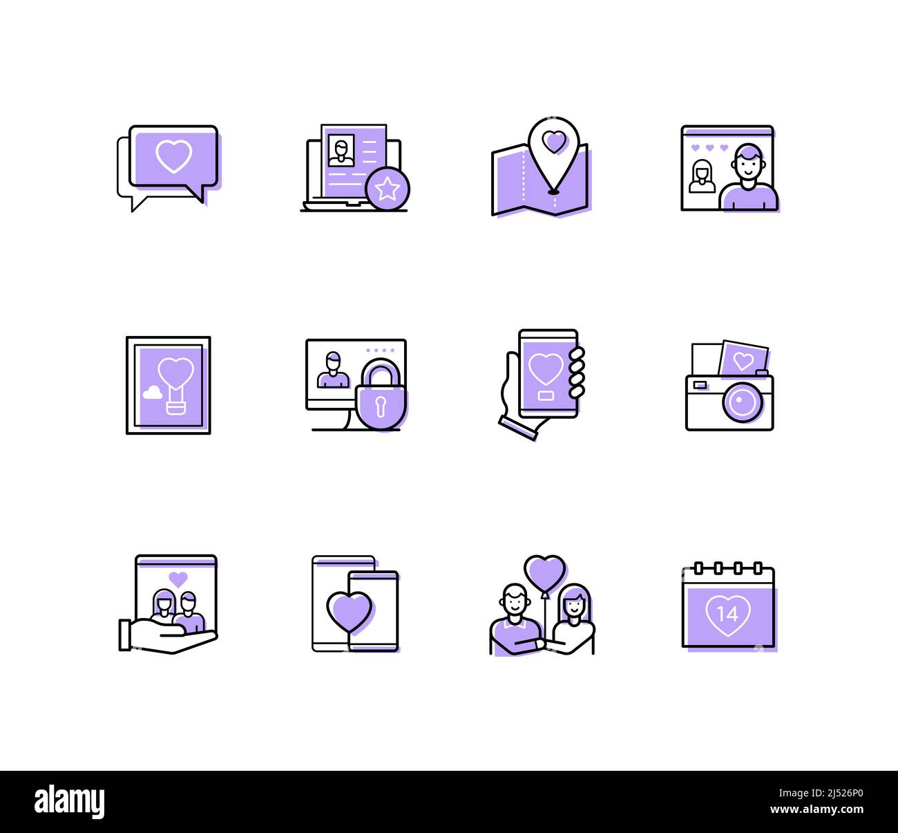 Dating app icons Cut Out Stock Images & Pictures - Alamy