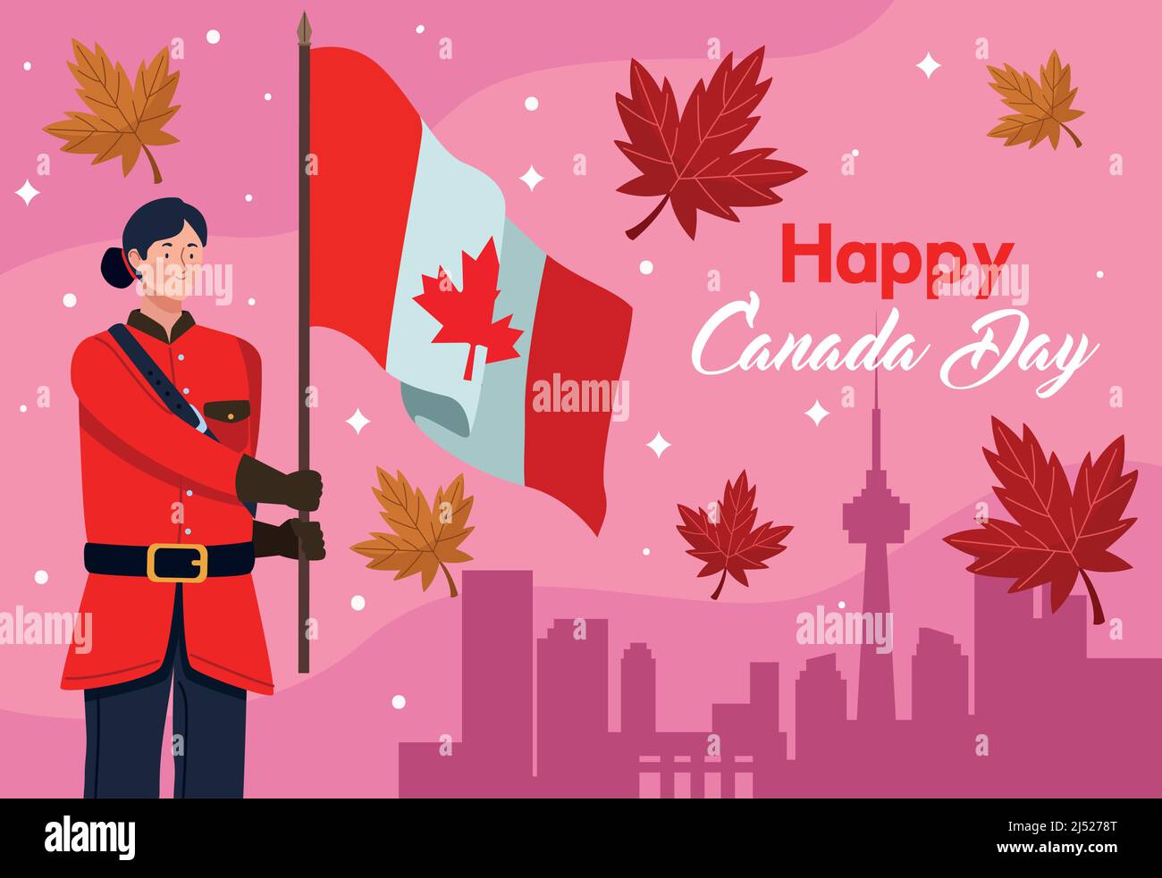 happy canada day card Stock Vector Image & Art - Alamy