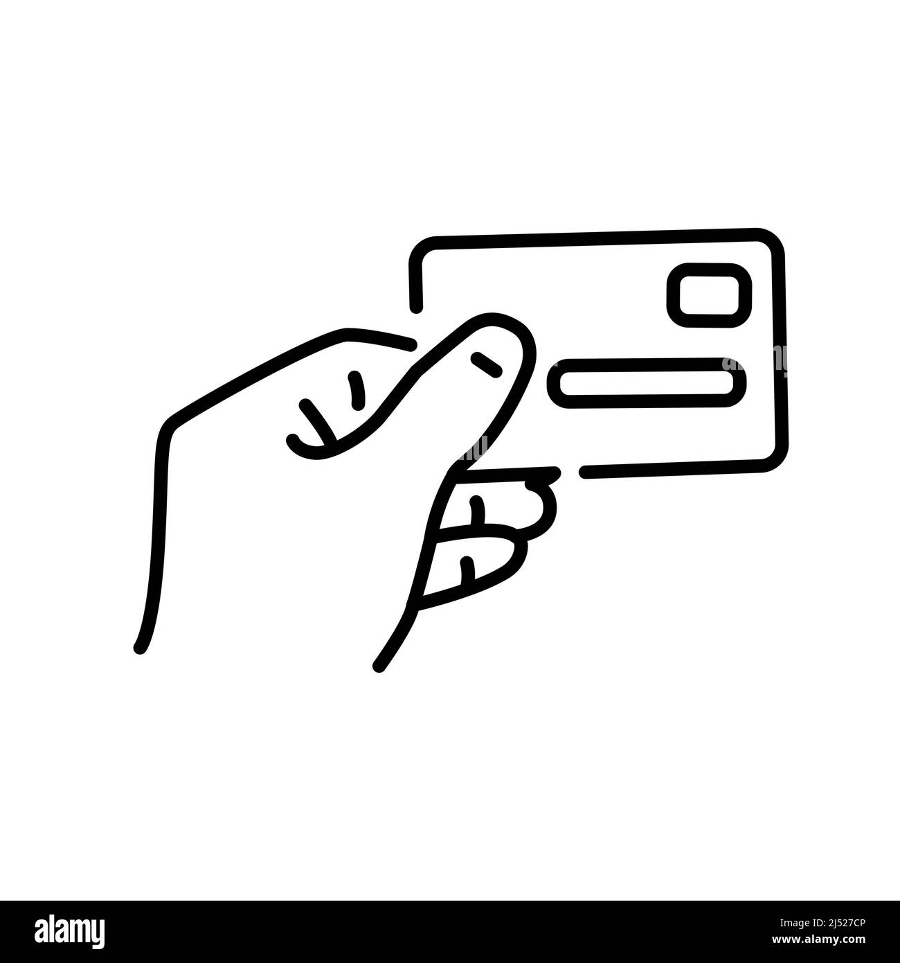 Cartoon holding credit card bank Black and White Stock Photos & Images ...