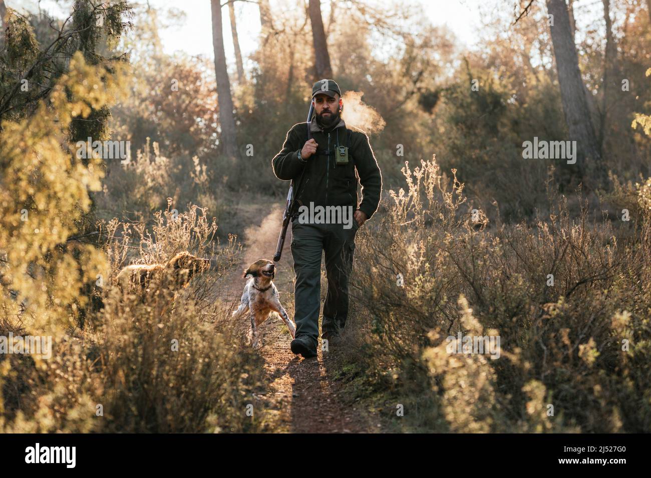 Full length man gun running hi-res stock photography and images - Alamy