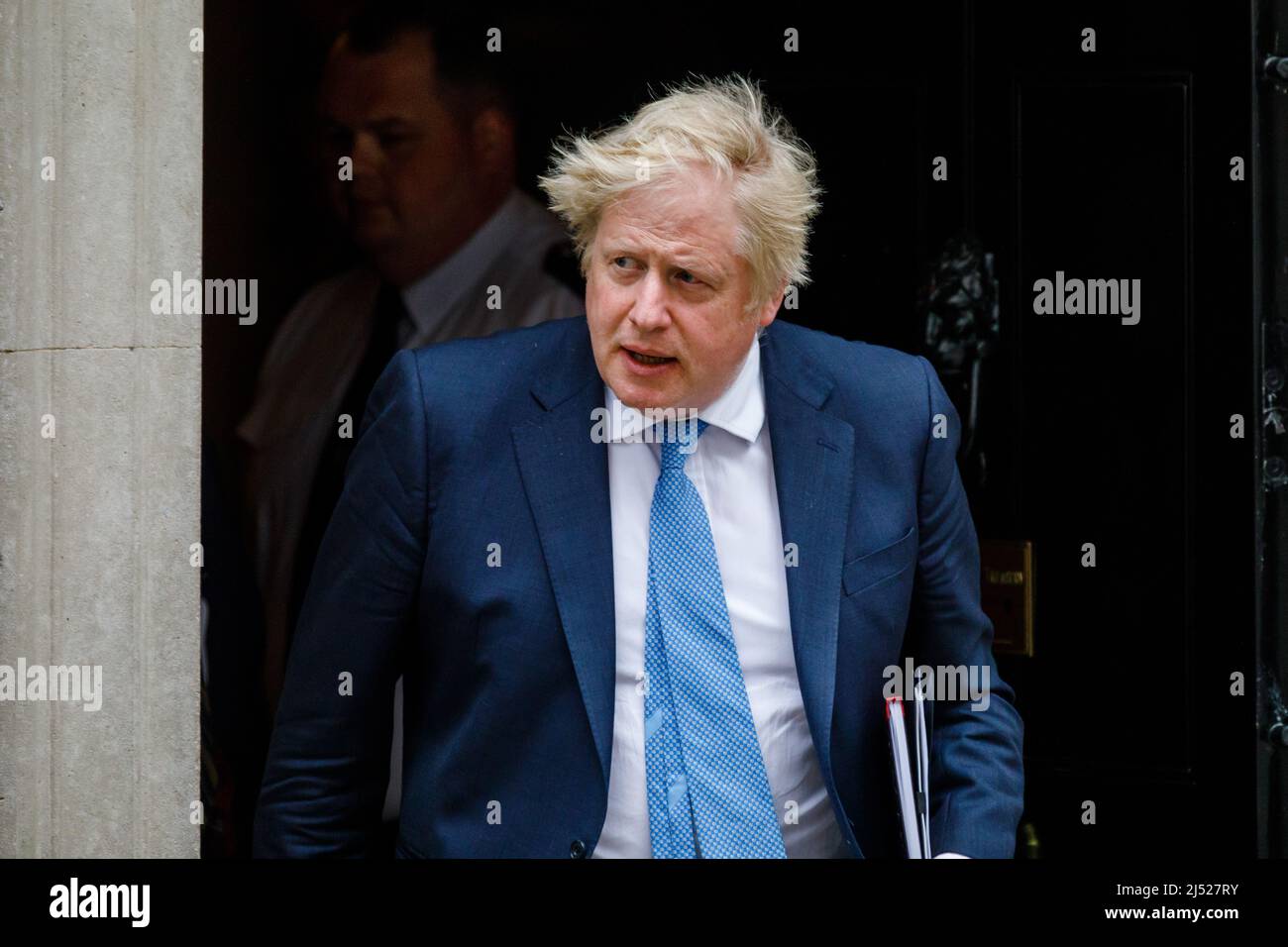 Downing St. London, UK. 19th April 2022.British Prime Minister Boris ...