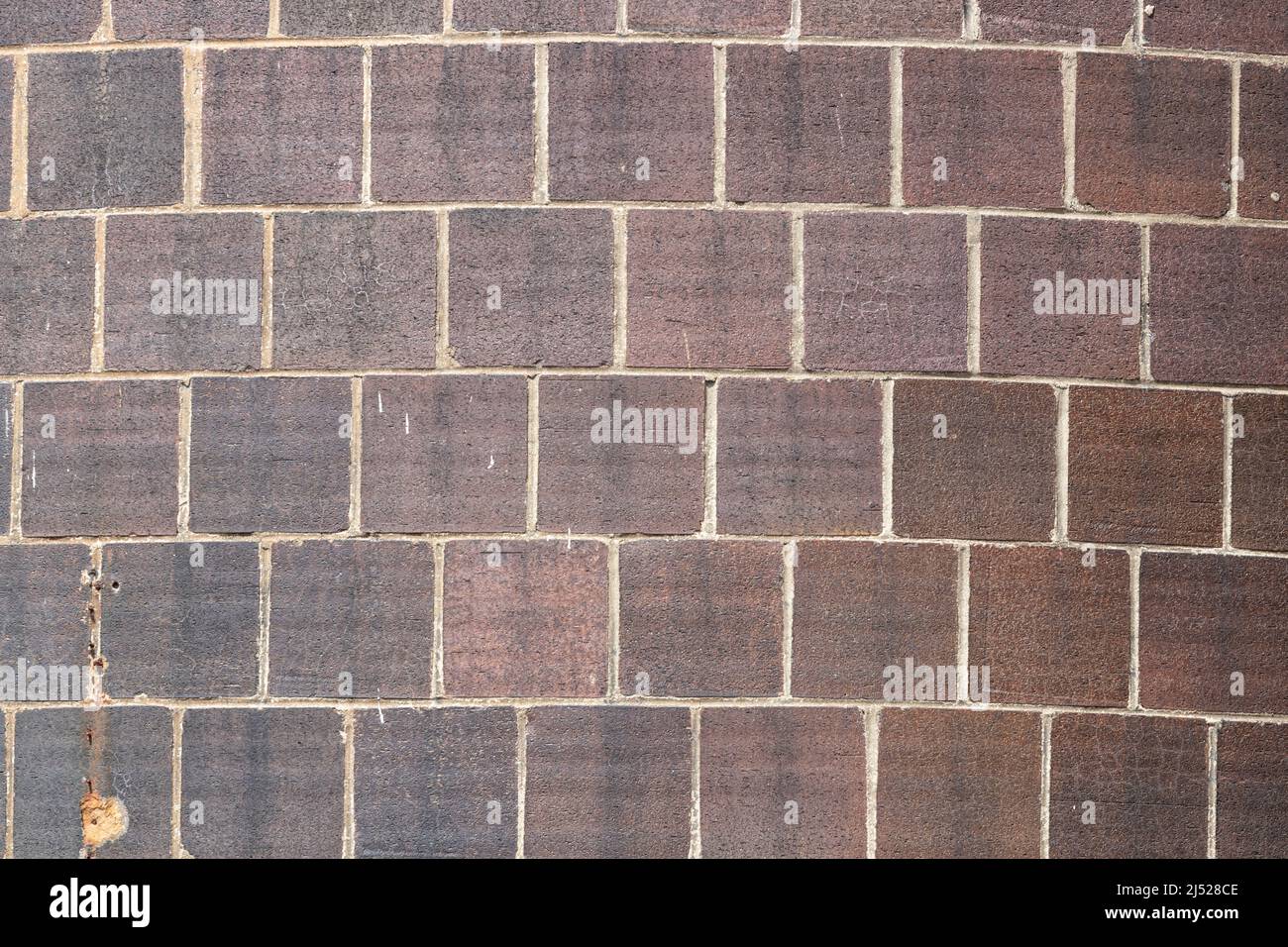 Brick exterior of a coal tower at an abandoned power plant for ...