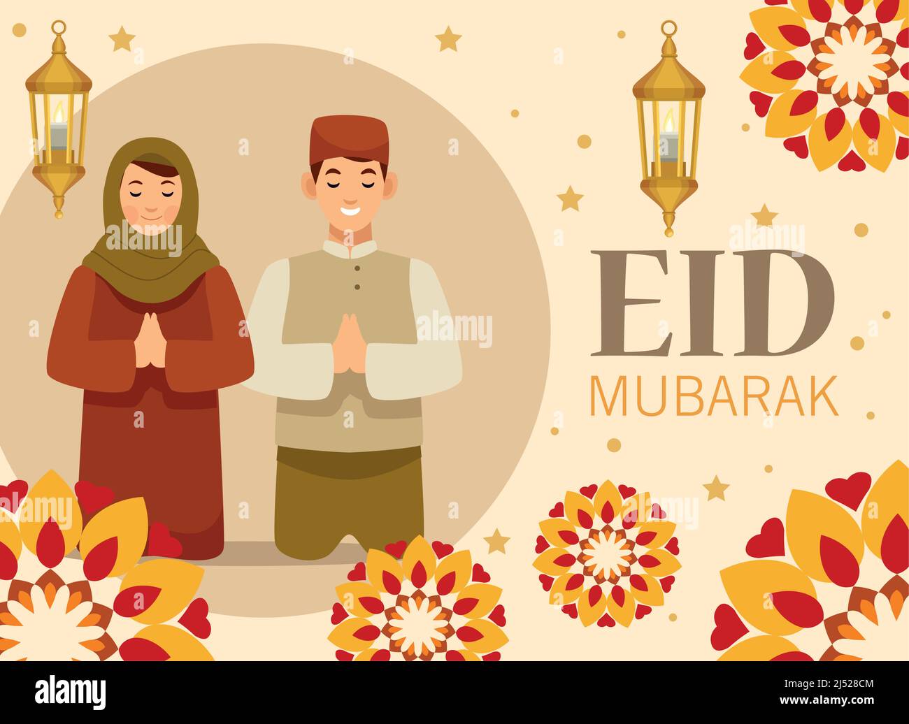 Happy muslim couple man Stock Vector Images - Alamy