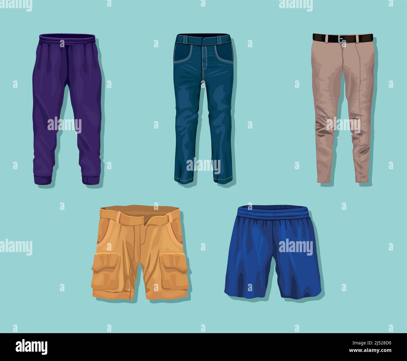 Jean shorts Stock Vector Images - Alamy