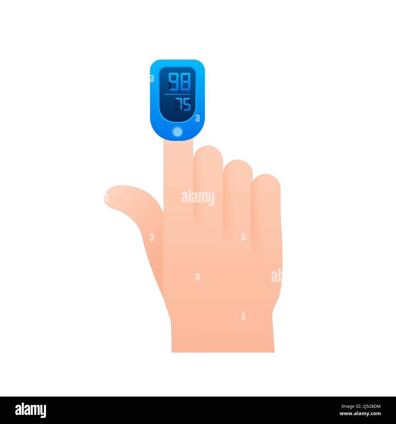 Oximeter with normal value. Health care for blood saturation test ...