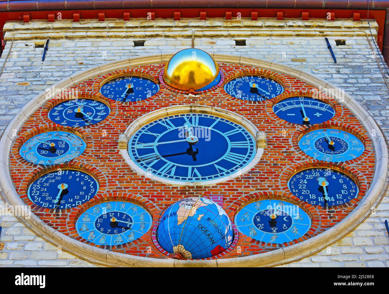 Lier (Zimmer tower), Belgium - April 9. 2022: View on medieval tower ...
