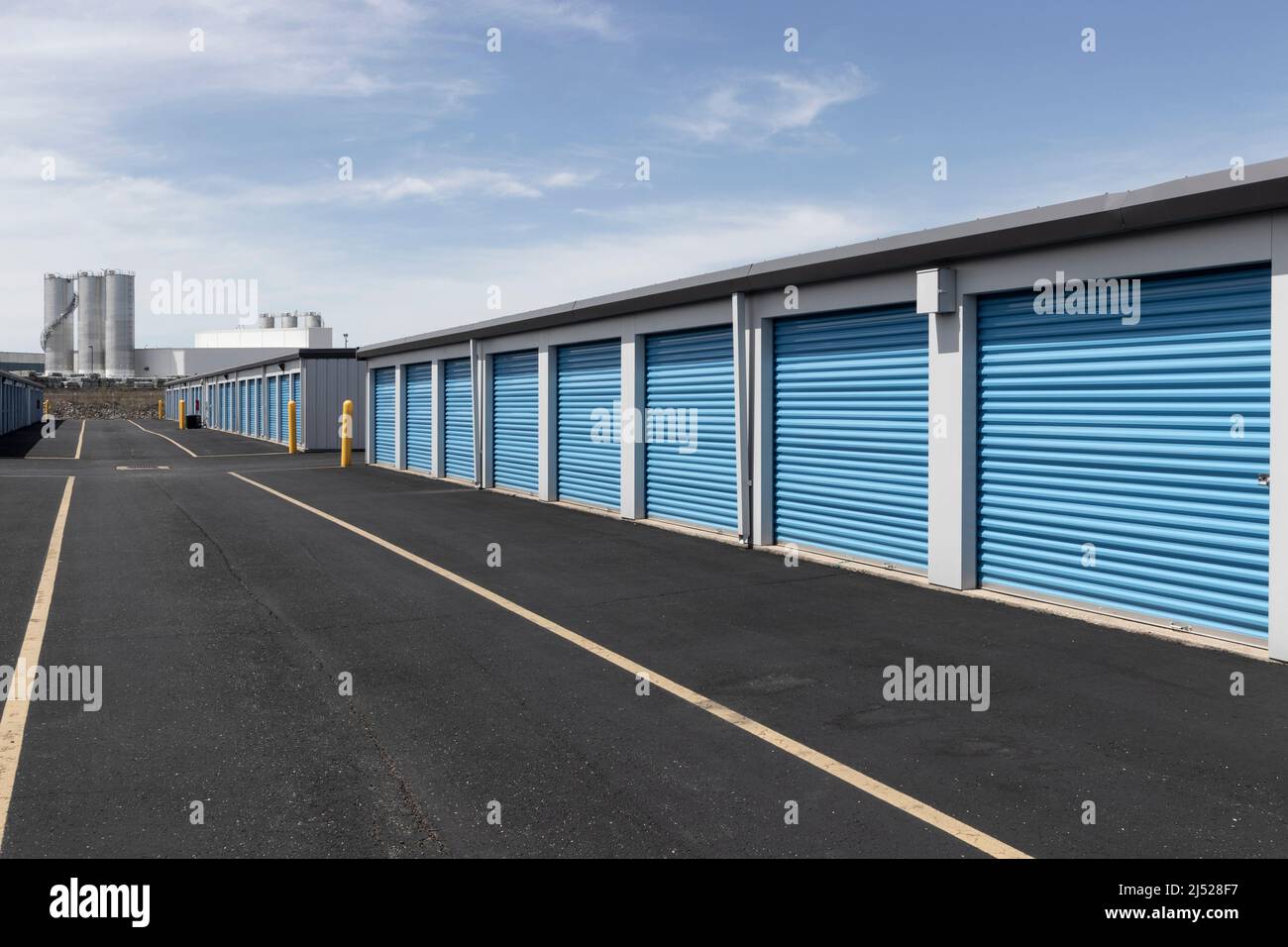 Self storage and mini storage garage units Stock Photo - Alamy