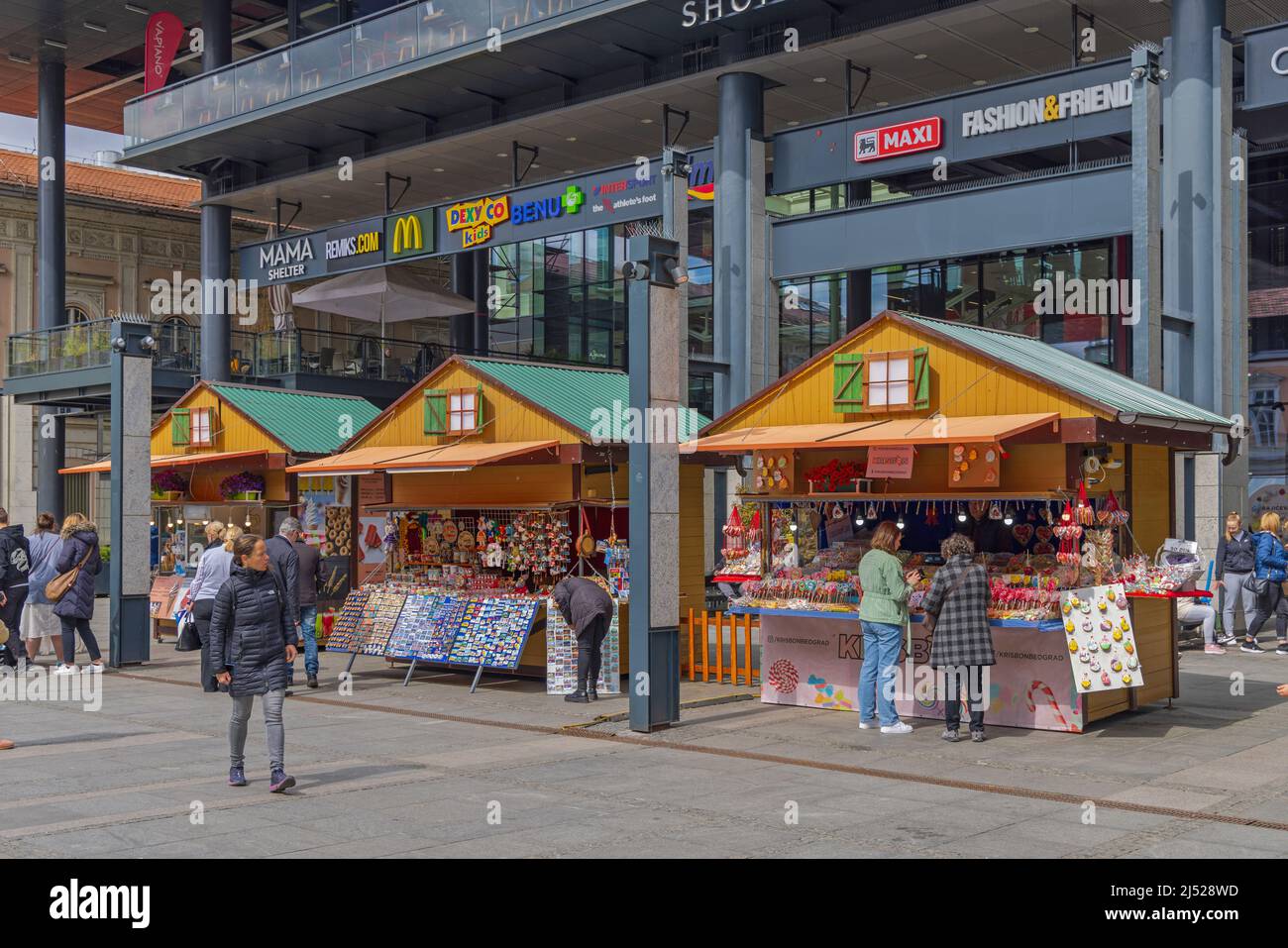 Belgrade, Serbia - April 17, 2022: Temporary Market in Front of ...