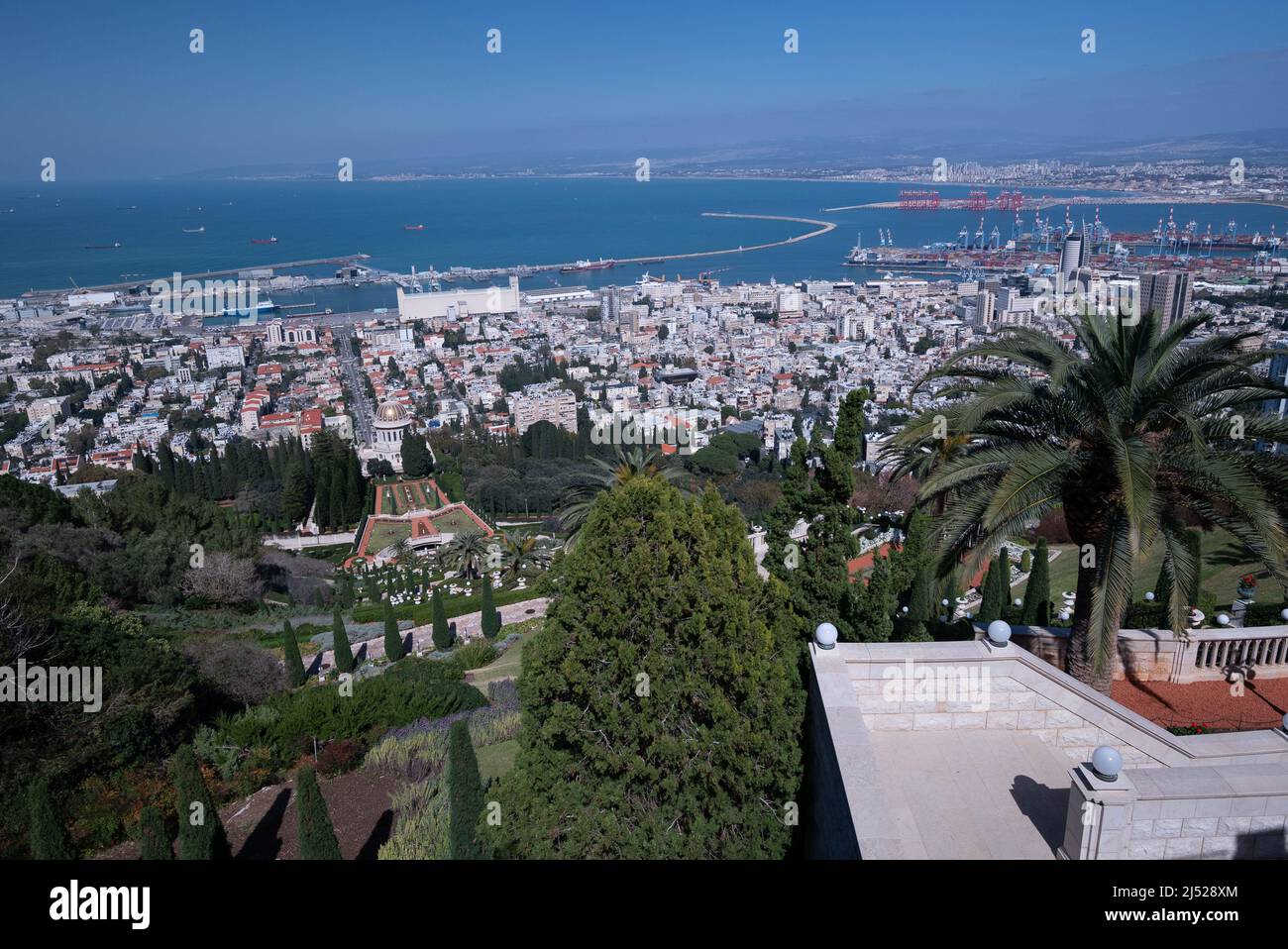 View of Haifa Bay from Mount Carmel Stock Photo - Alamy