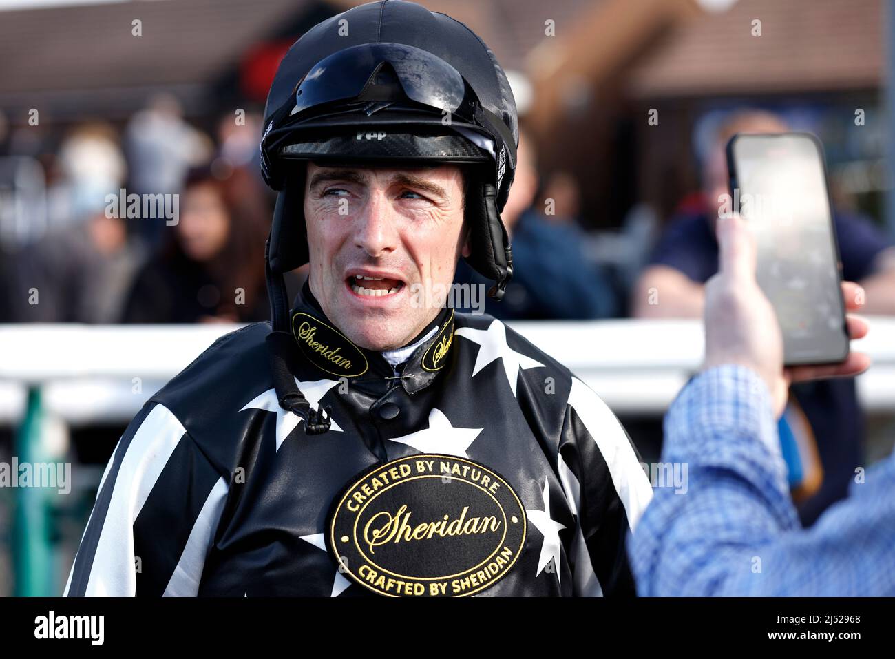 Jockey Brian Hughes after winning the Free Daily Tips on attheraces.com ...