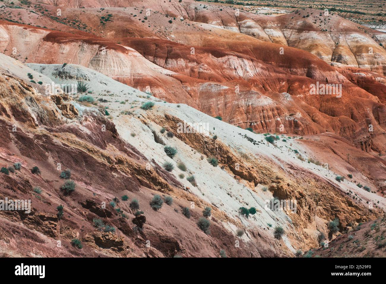 Valley of Mars landscapes in the Altai Mountains, Kyzyl Chin, Siberia ...