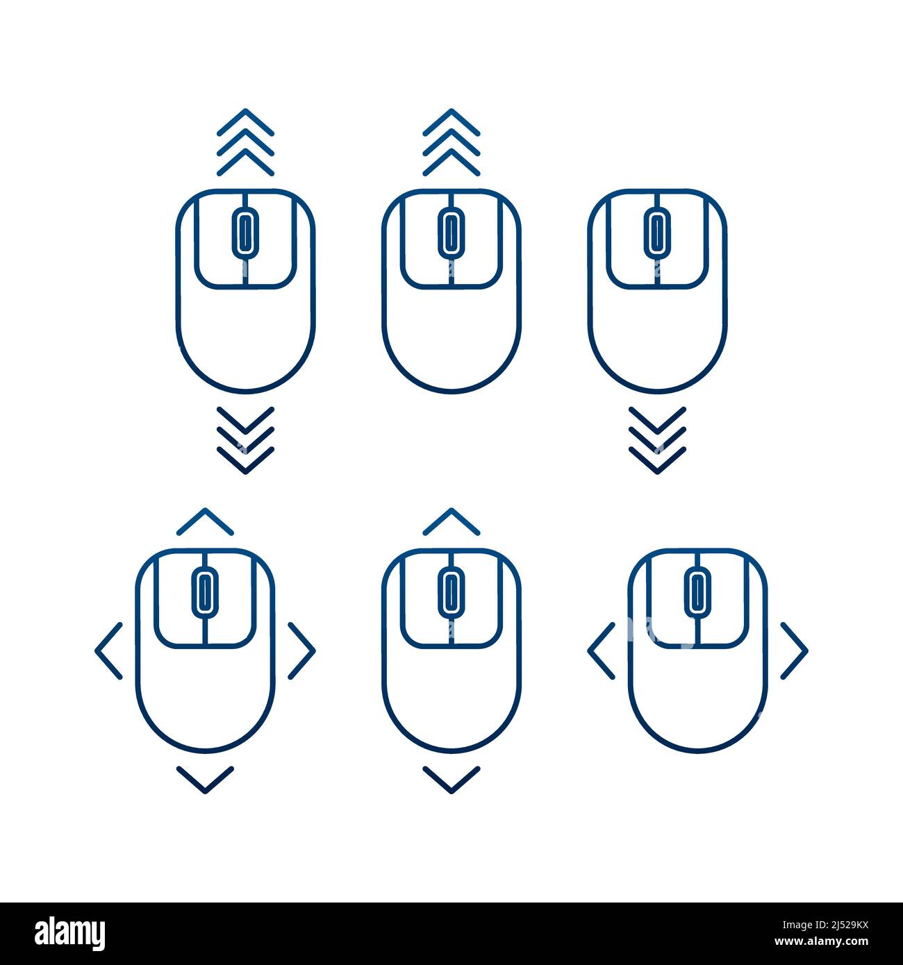 Scrolling mouse. Landing page. Computer mouse. Vector stock ...