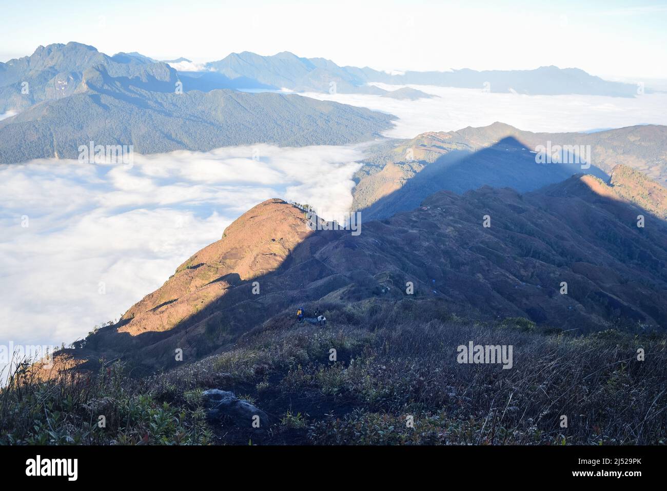 amazing scene on the top of the mountain Stock Photo - Alamy