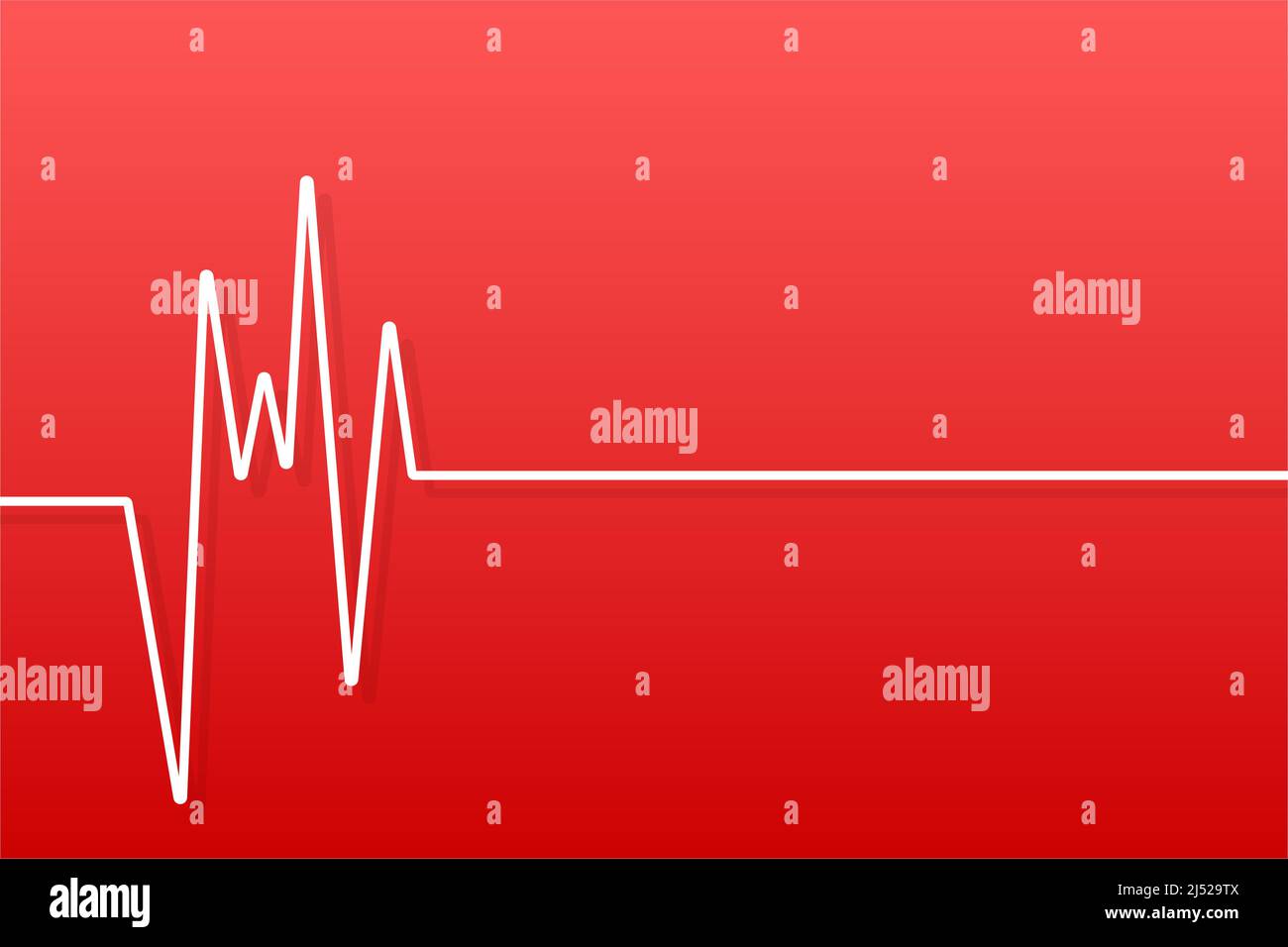 Red heartbeat. Heart pulse. Cardiogram Concept. Vector stock ...