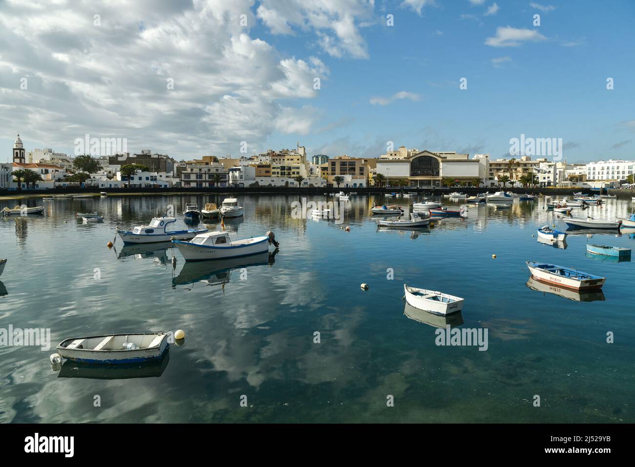 Arrecife inland harbour Stock Photo - Alamy