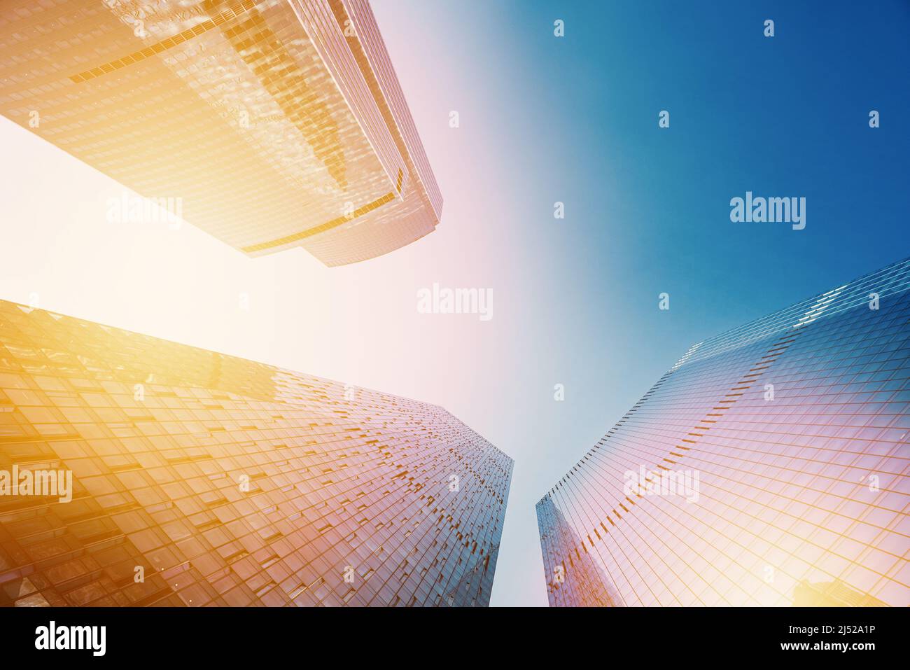 Abstract view of a skyscraper with sunlight. High quality photo Stock ...