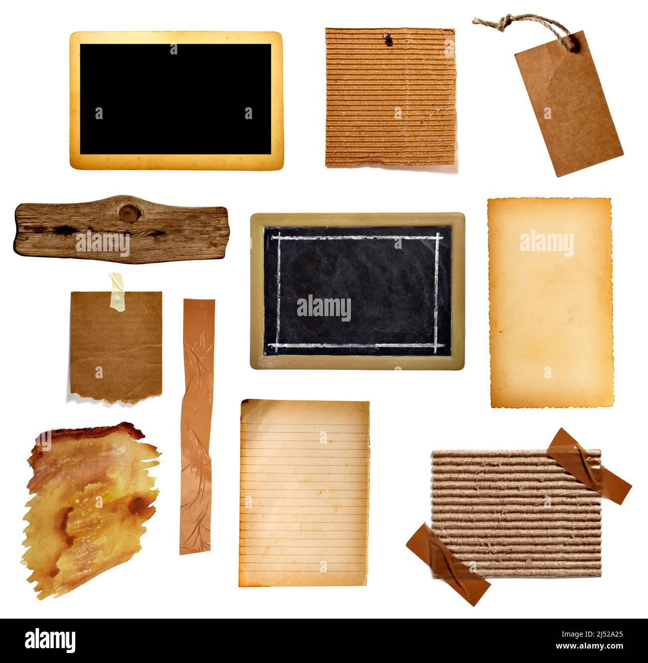 rope wooden sign vintage note paper price label adhesive tape Stock ...