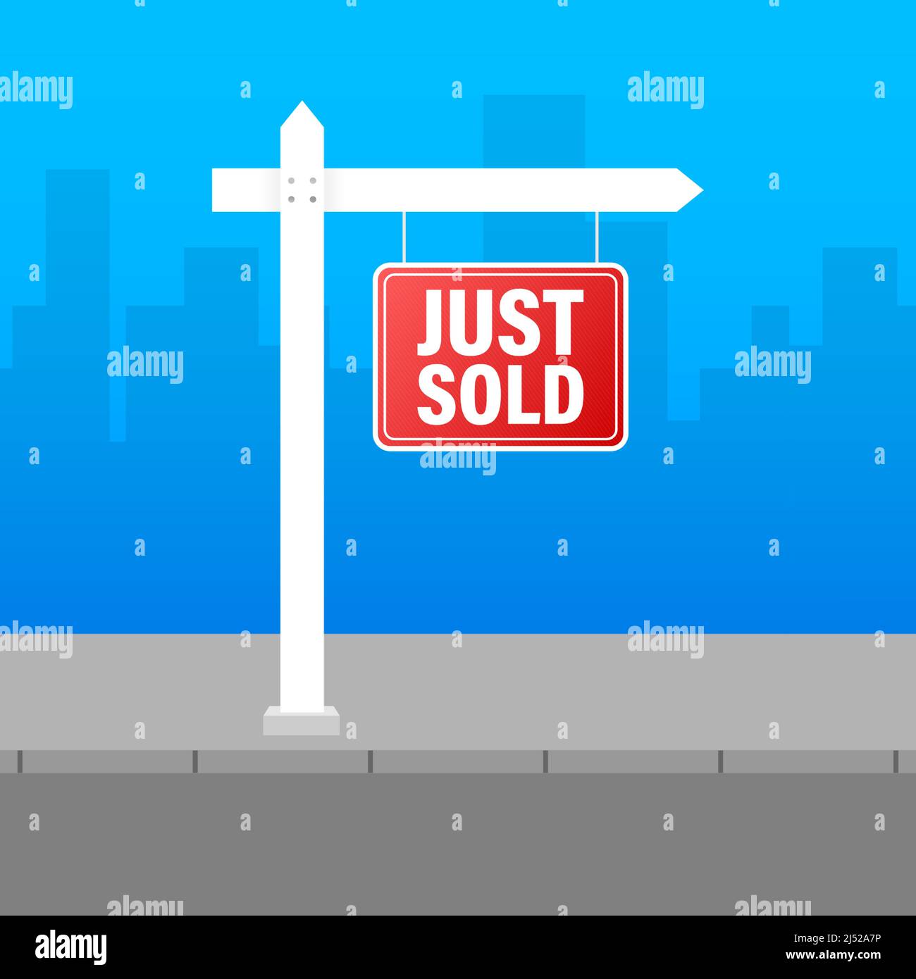 Sale tag. Just sold sign for marketing design. Vector stock ...