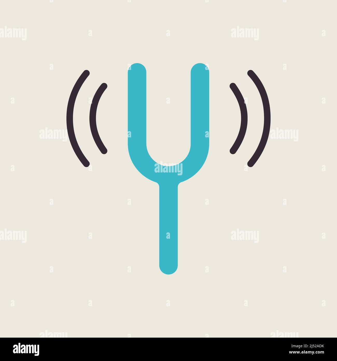 Tuning fork vector icon. Music sign. Graph symbol for music and sound ...