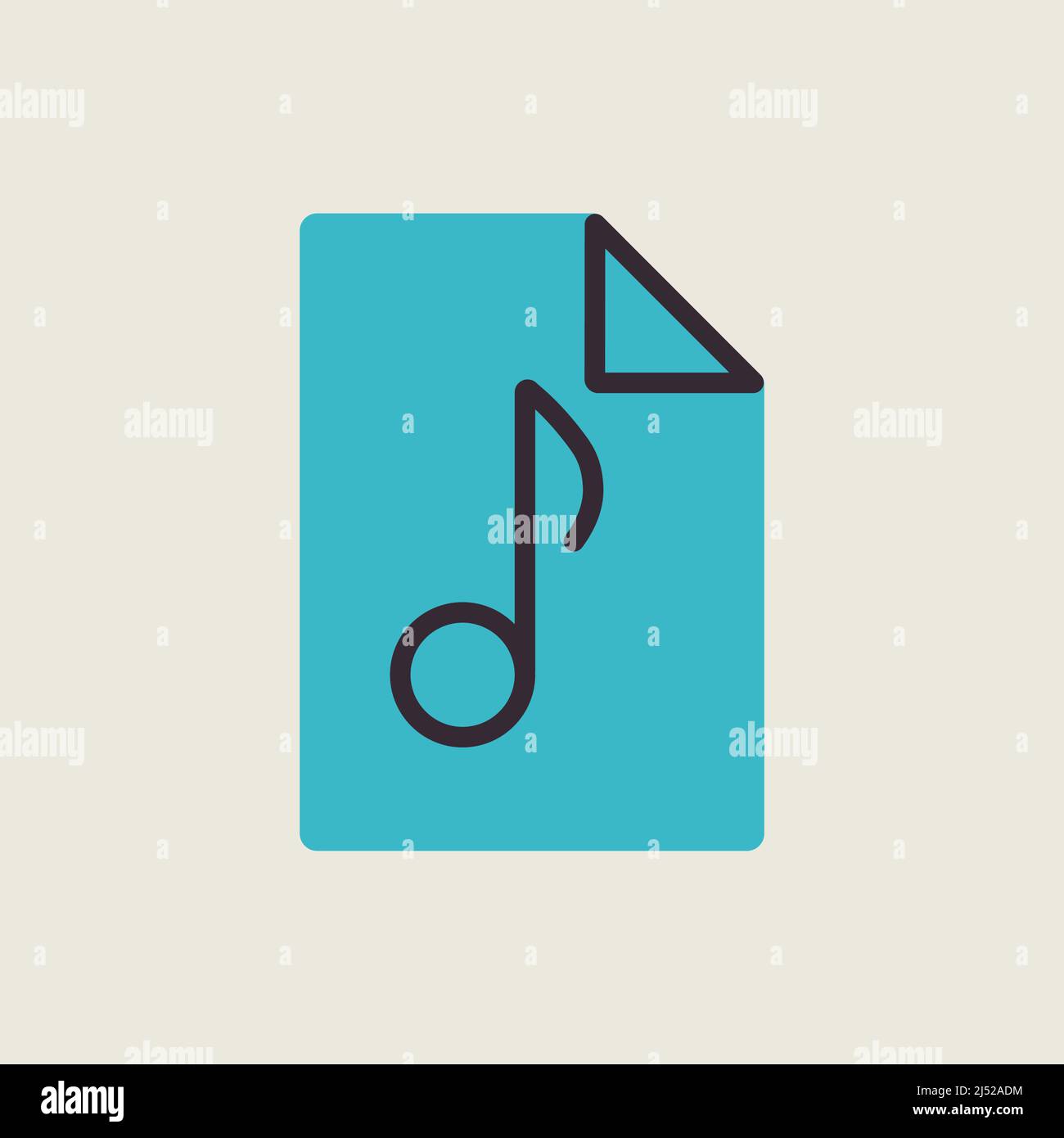 Music file vector icon. Music sign. Graph symbol for music and sound ...