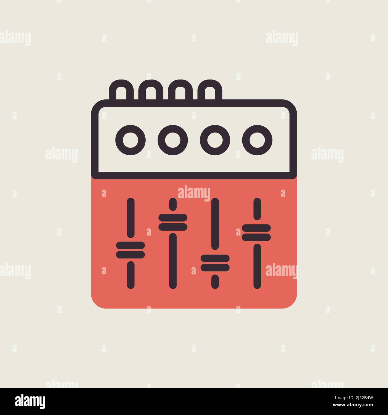 Mixing console vector icon. Graph symbol for music and sound web site ...