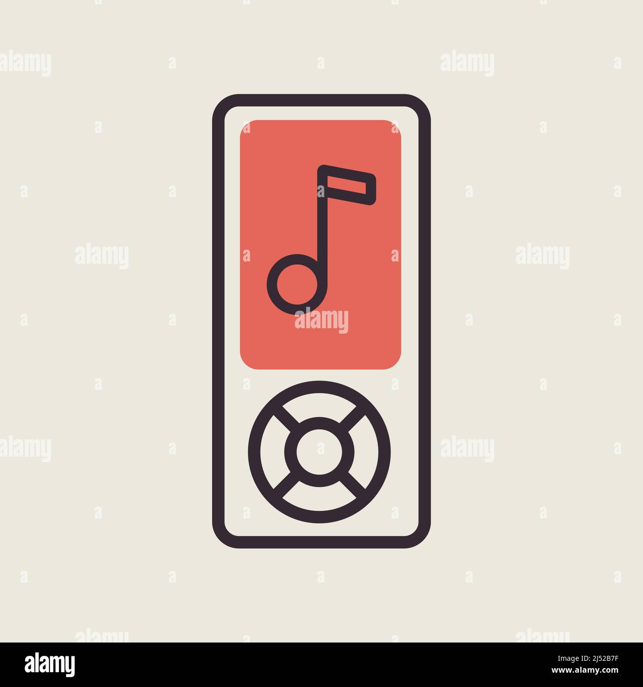 Mp3 player isolated vector icon. Music sign. Graph symbol for music and ...