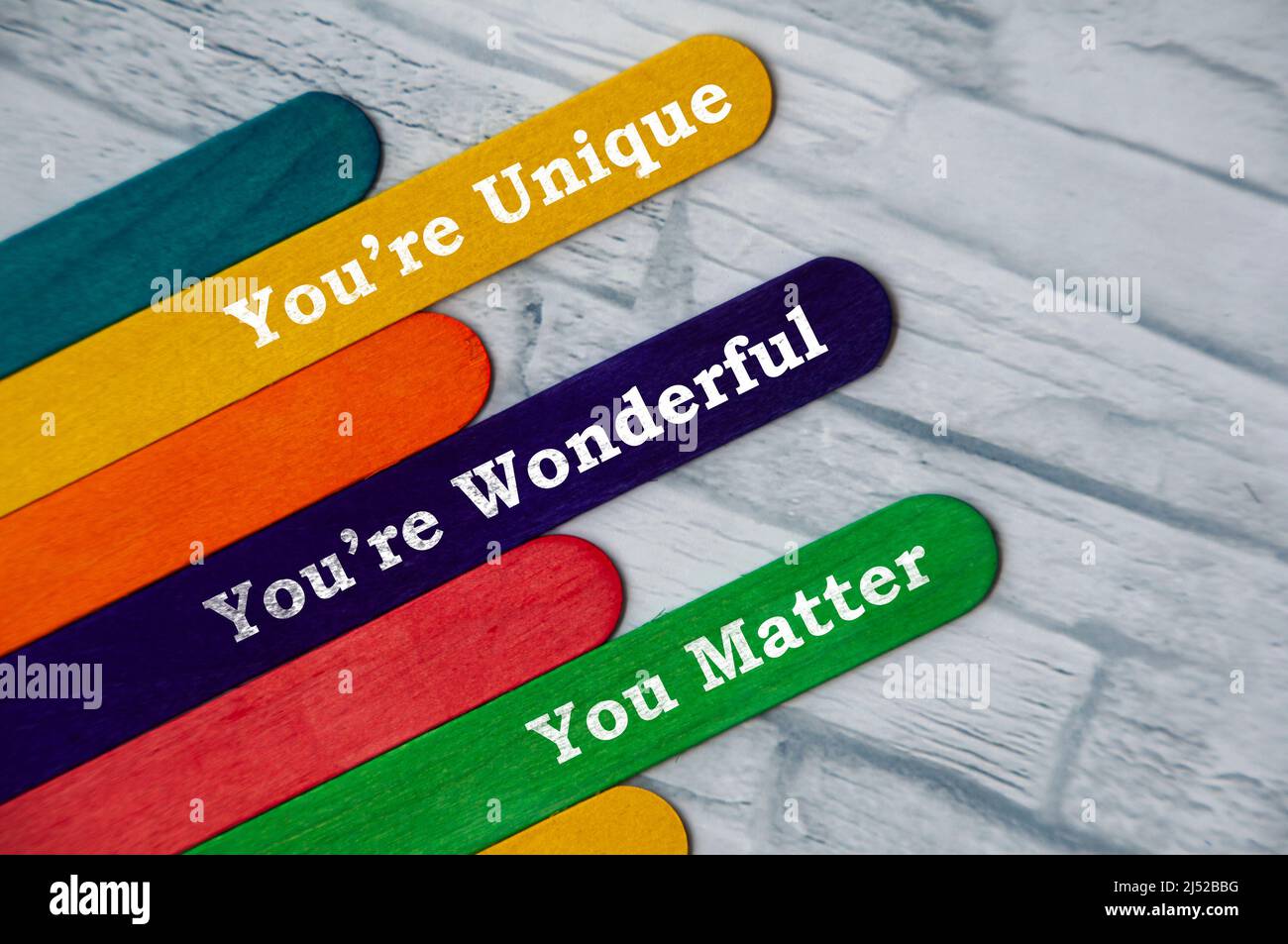 Motivational quote text on colorful wooden stick. Motivational concept ...