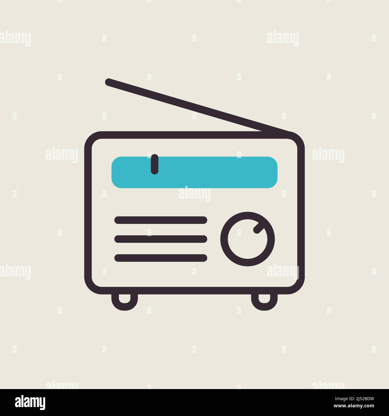 Retro radio vector icon. Graph symbol for music and sound web site and ...