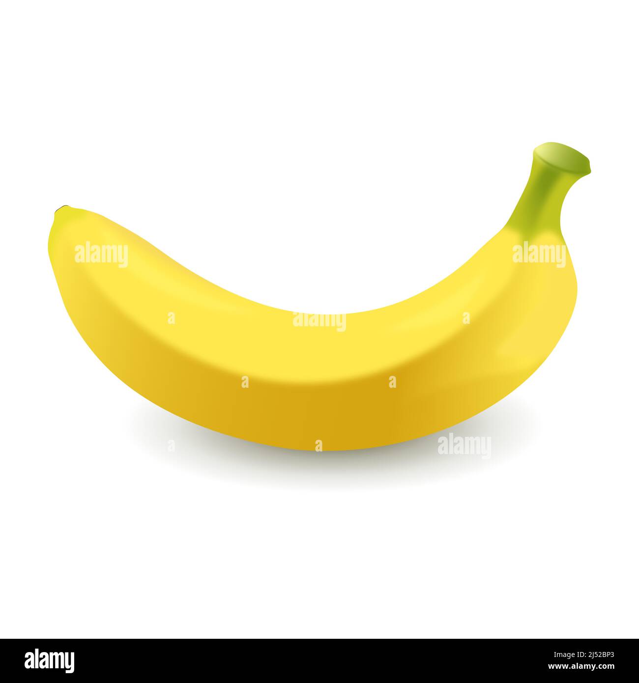 Realistic illustration of isolated banana on the white background ...