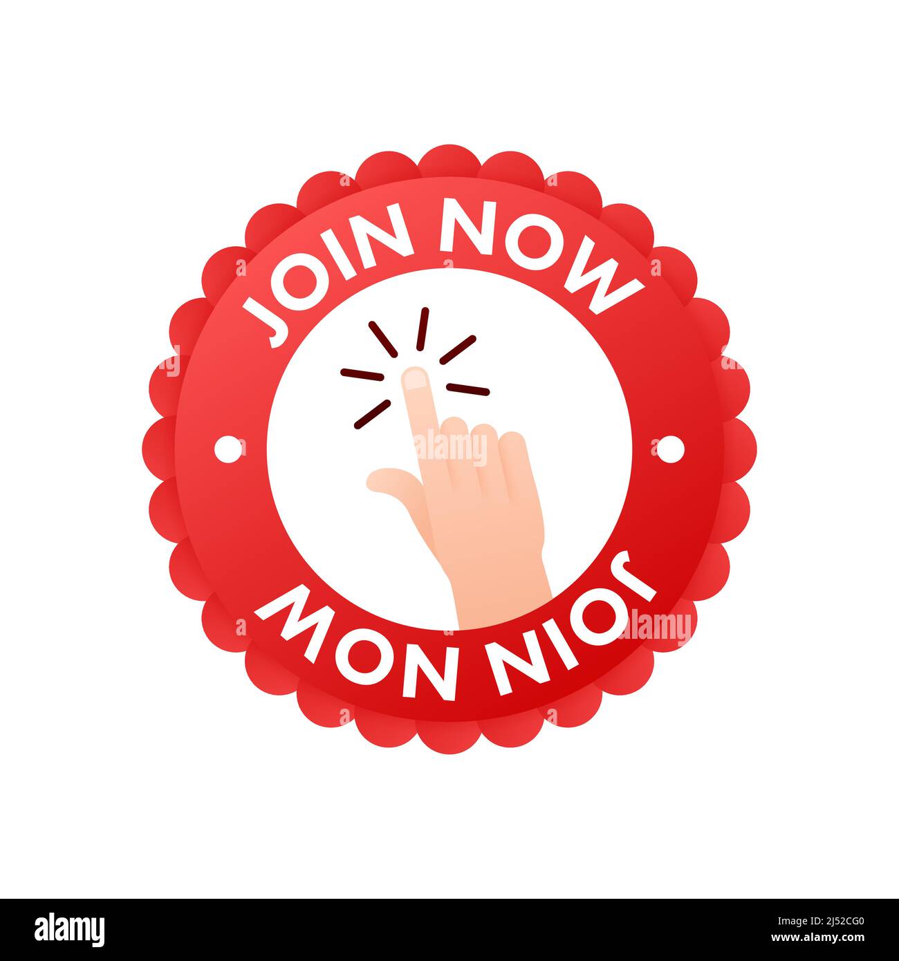 Join Us Now label. Web banner template. Vector stock illustration Stock ...