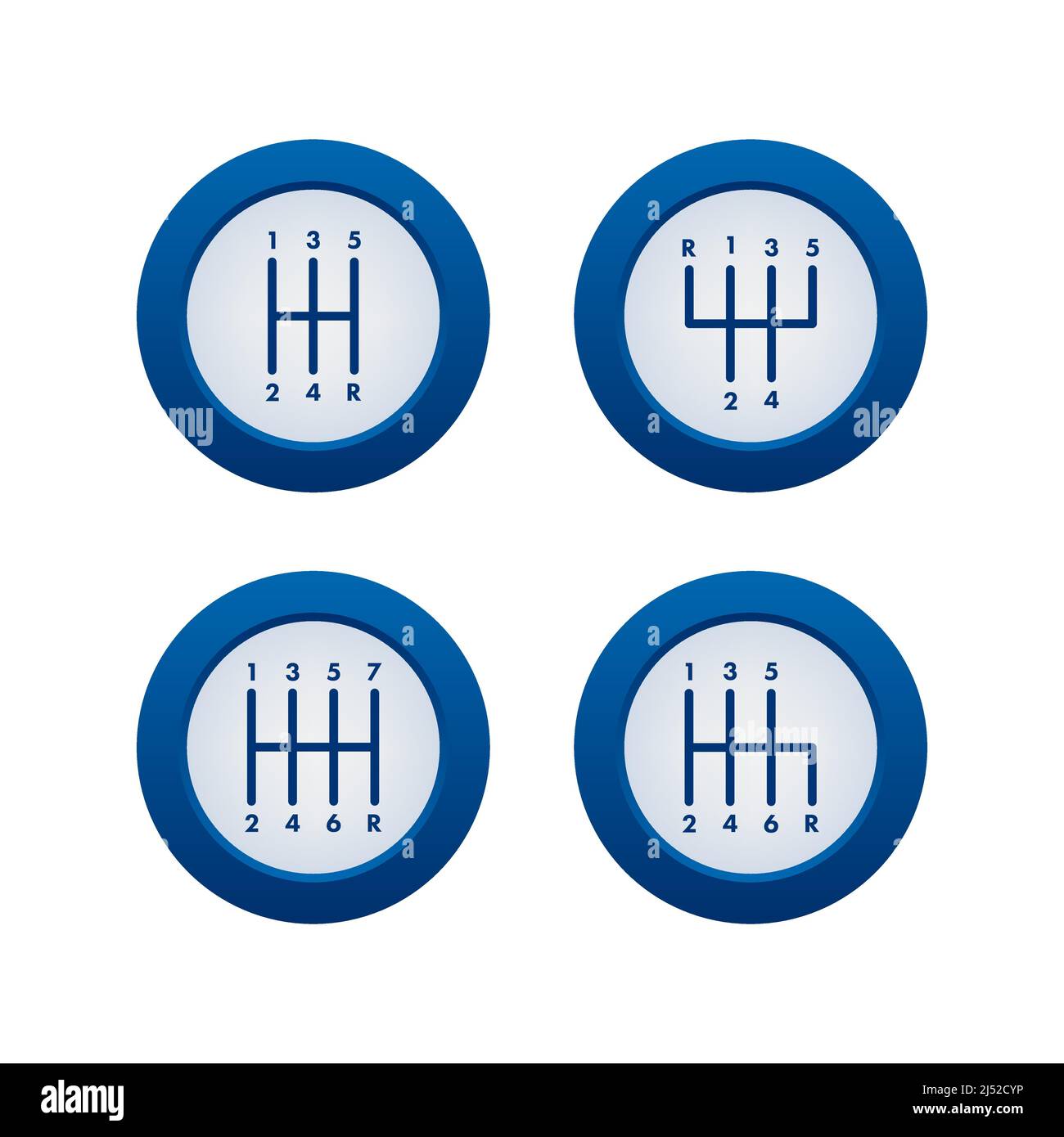 Manual Car transmission, Gear shifter. Vector stock illustration Stock ...