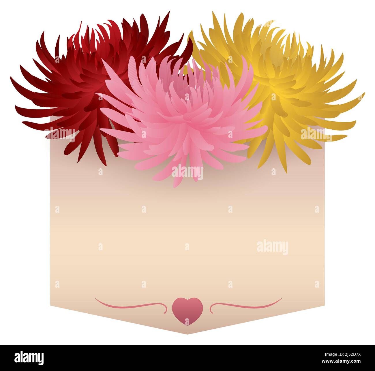 Pennant template with scroll texture, tiny pink heart decoration and ...