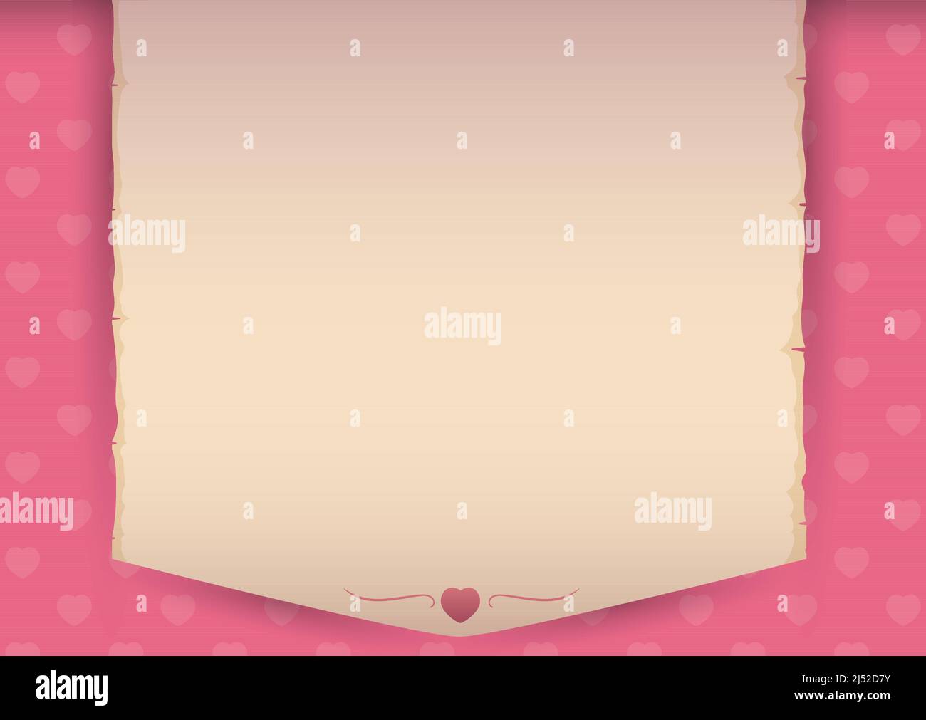 Design with hanging scroll template with tiny heart decoration, also ...