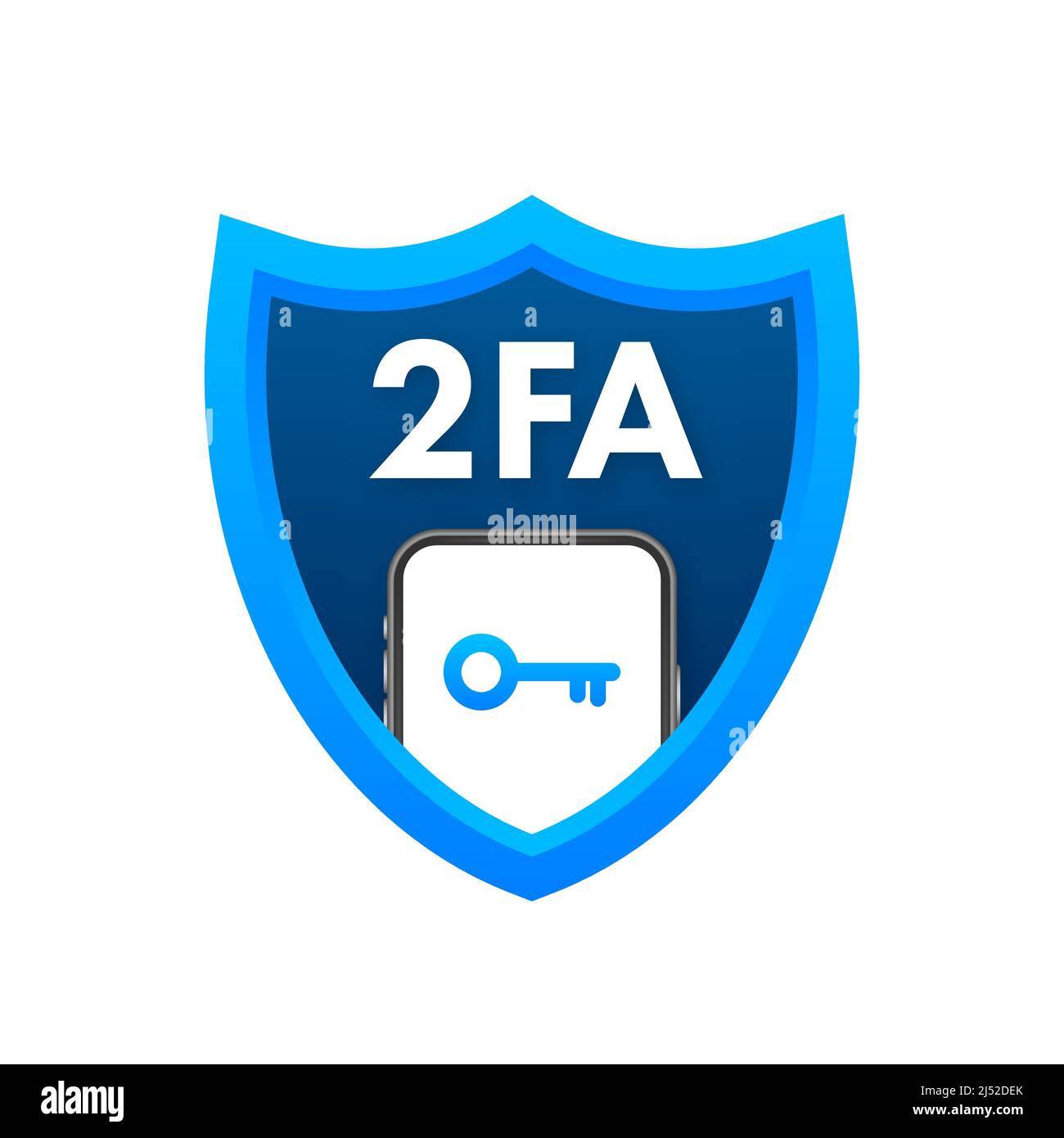 Two step authentication 2fa, flat cartoon smartphone and computer ...