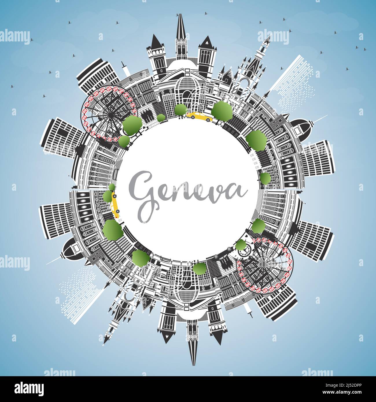 Downtown lake geneva Stock Vector Images - Alamy